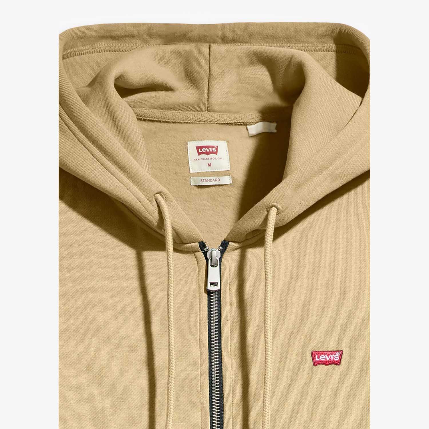 Moletom Levi's® Core Bege com Capuz e Zíper - Levi's® Brasil