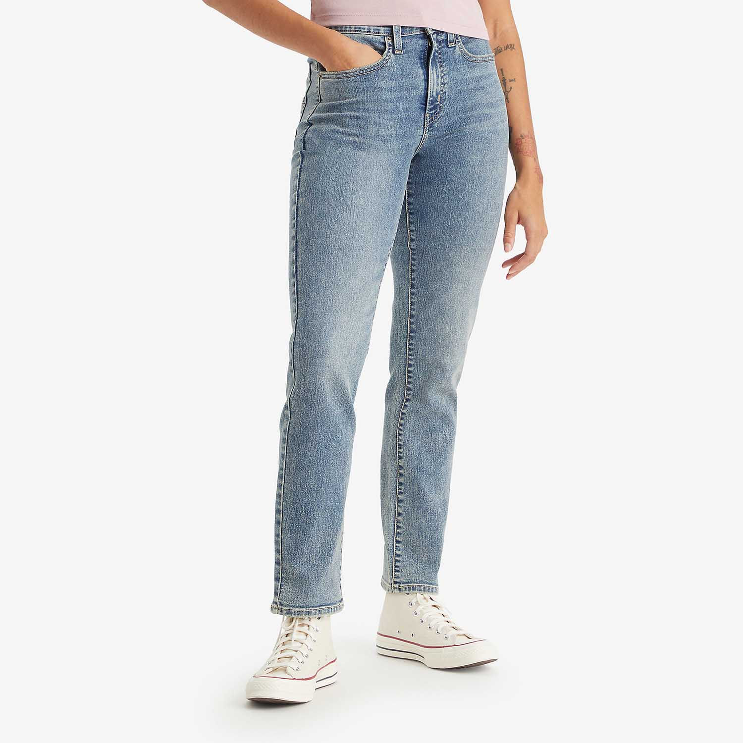 Calça Jeans Levi's 724 High Rise Straight Lavagem Média - Levi's® Brasil