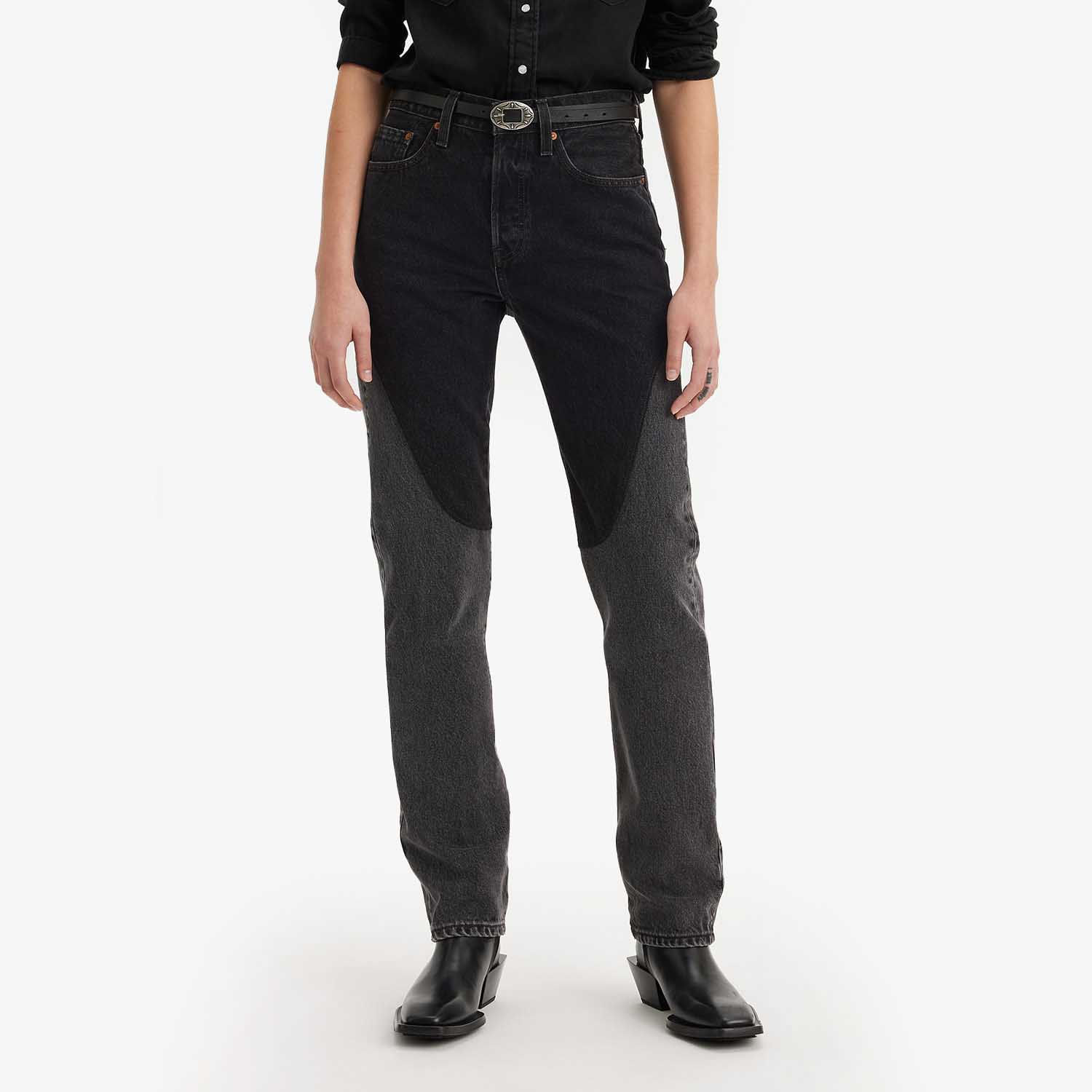 Calça Jeans Levi's 501 Original Chaps Preta - Levi's® Brasil