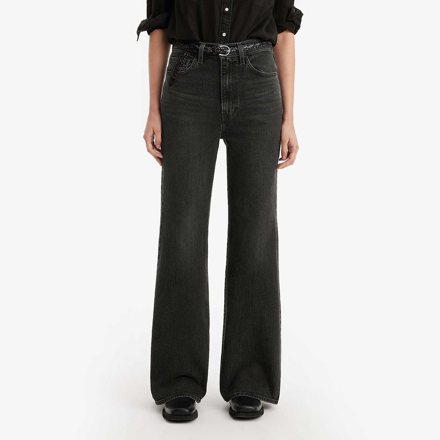 Calça Jeans Levi's® Ribcage Bells Preta - Levi's® Brasil