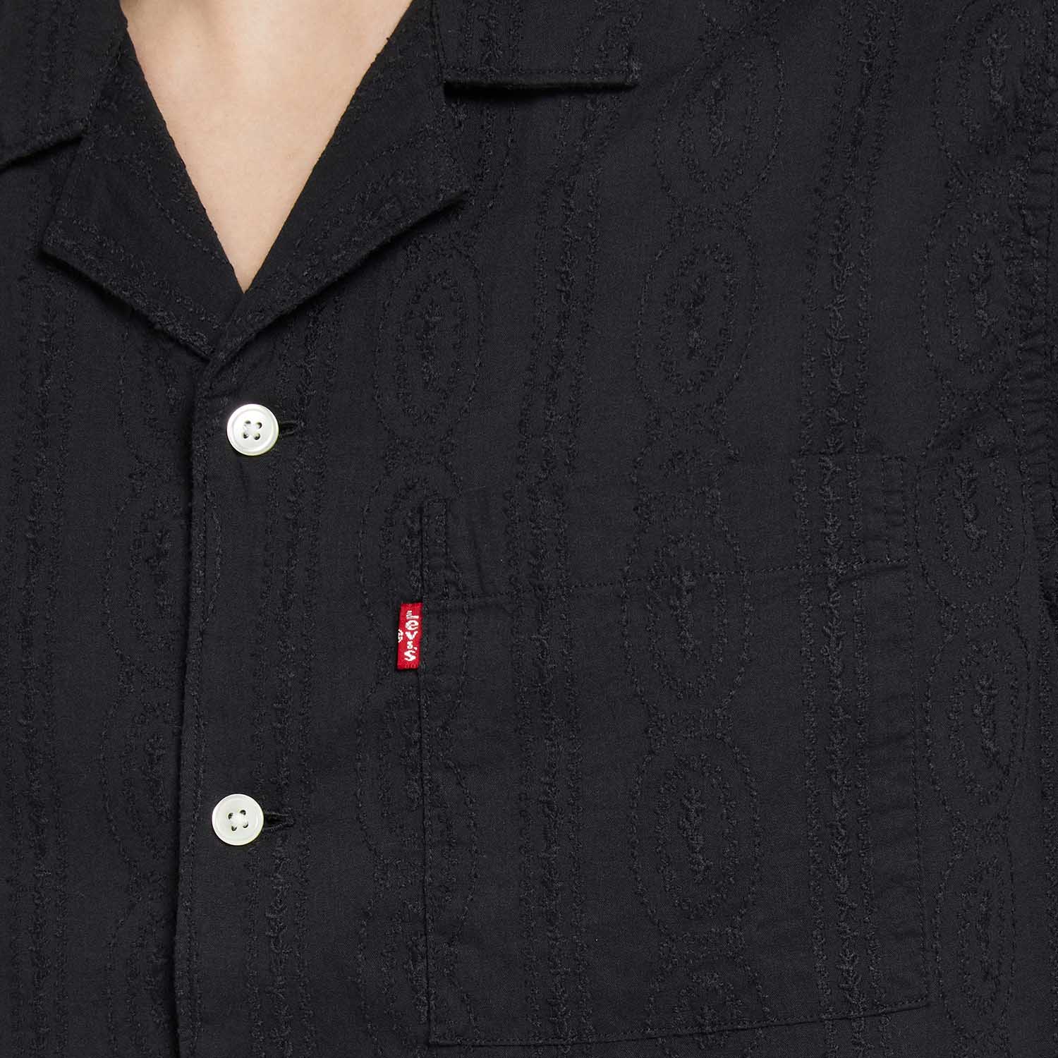 Camisa Levi's® The Sunset Camp Preta Manga Curta - Levi's® Brasil