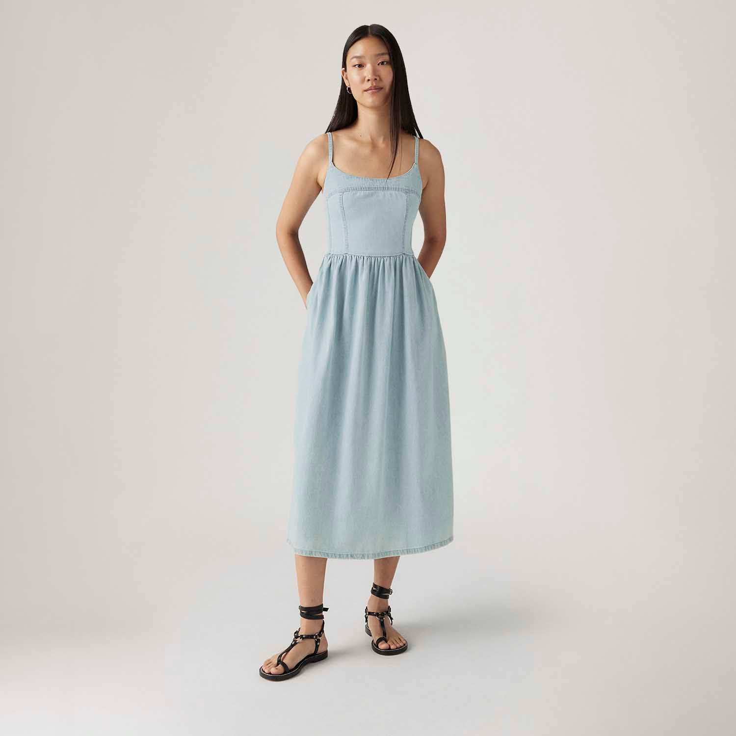Vestido Jeans Levi's® Alessie Lavagem Clara - Levi's® Brasil