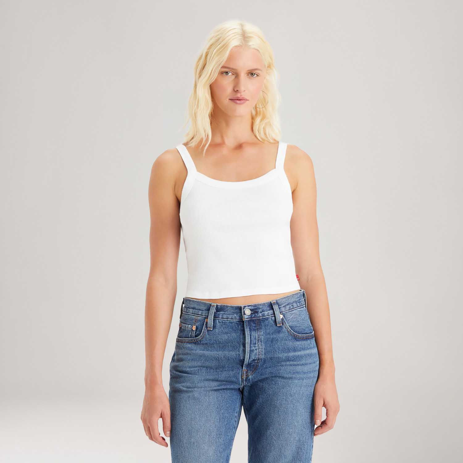 Regata Levi's® Essential Sporty Rib Branca - Levi's® Brasil