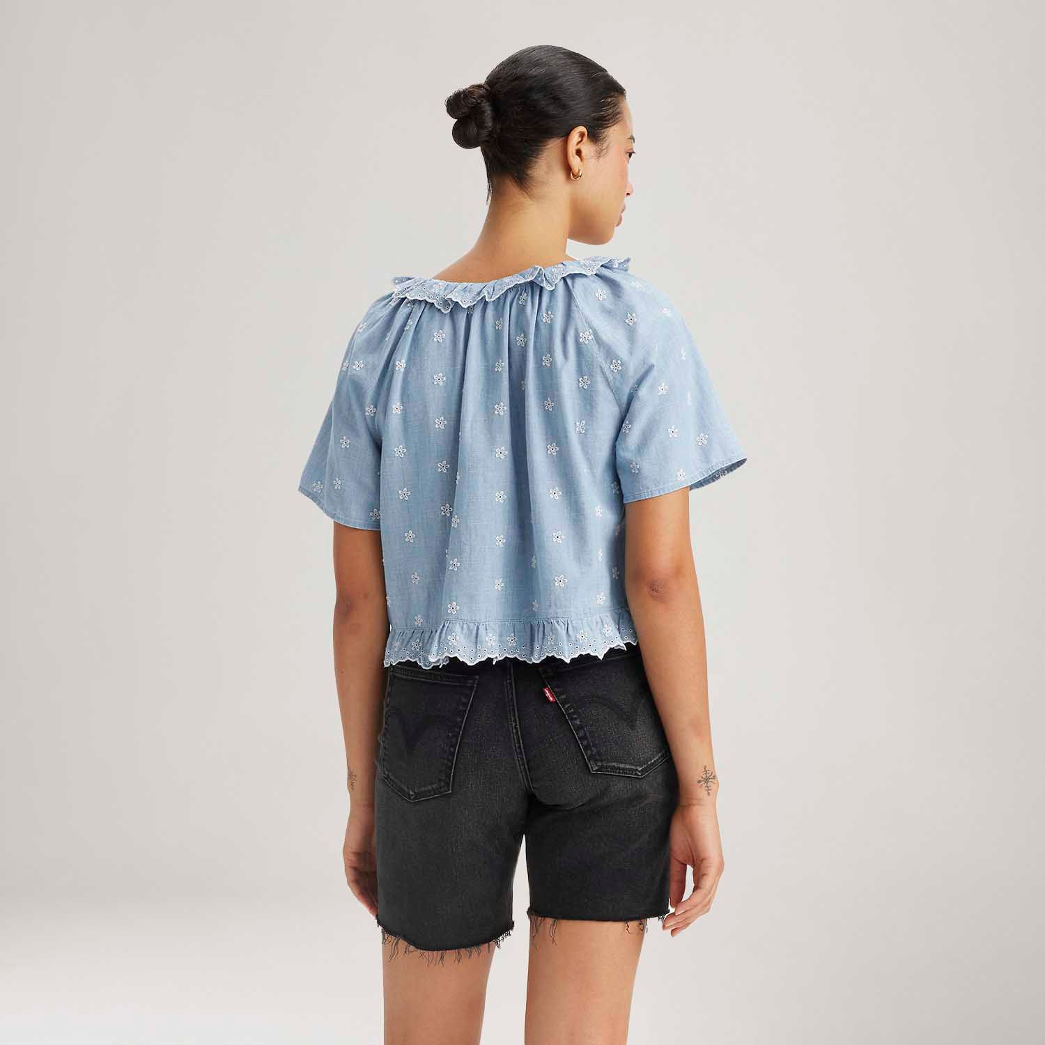 Blusa Levi's® Lyka Azul Manga Curta - Levi's® Brasil